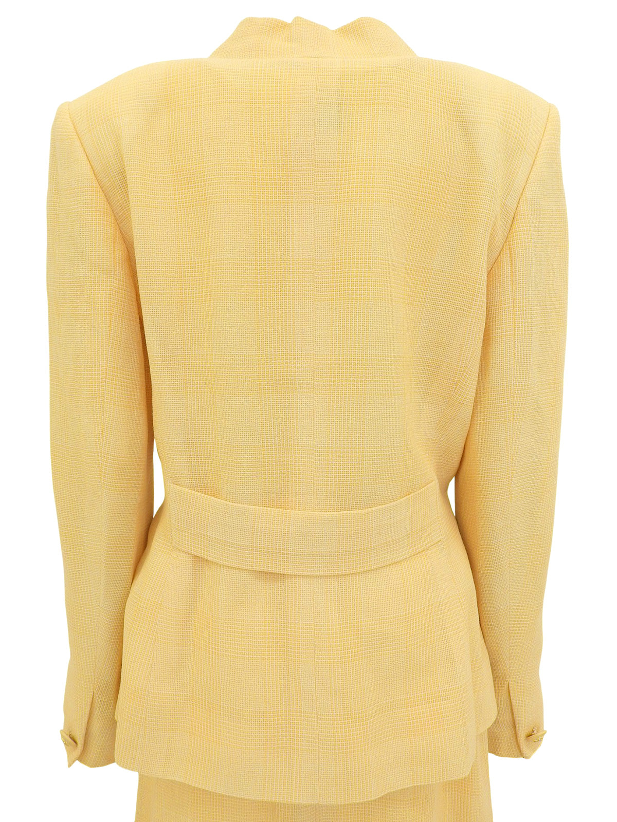 Check Pattern Macadam Button Set in Cream Yellow| VINTAGE QOO TOKYO ...